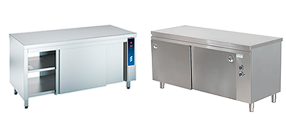 Mesas Calientes en Acero inoxidable para Hostelería